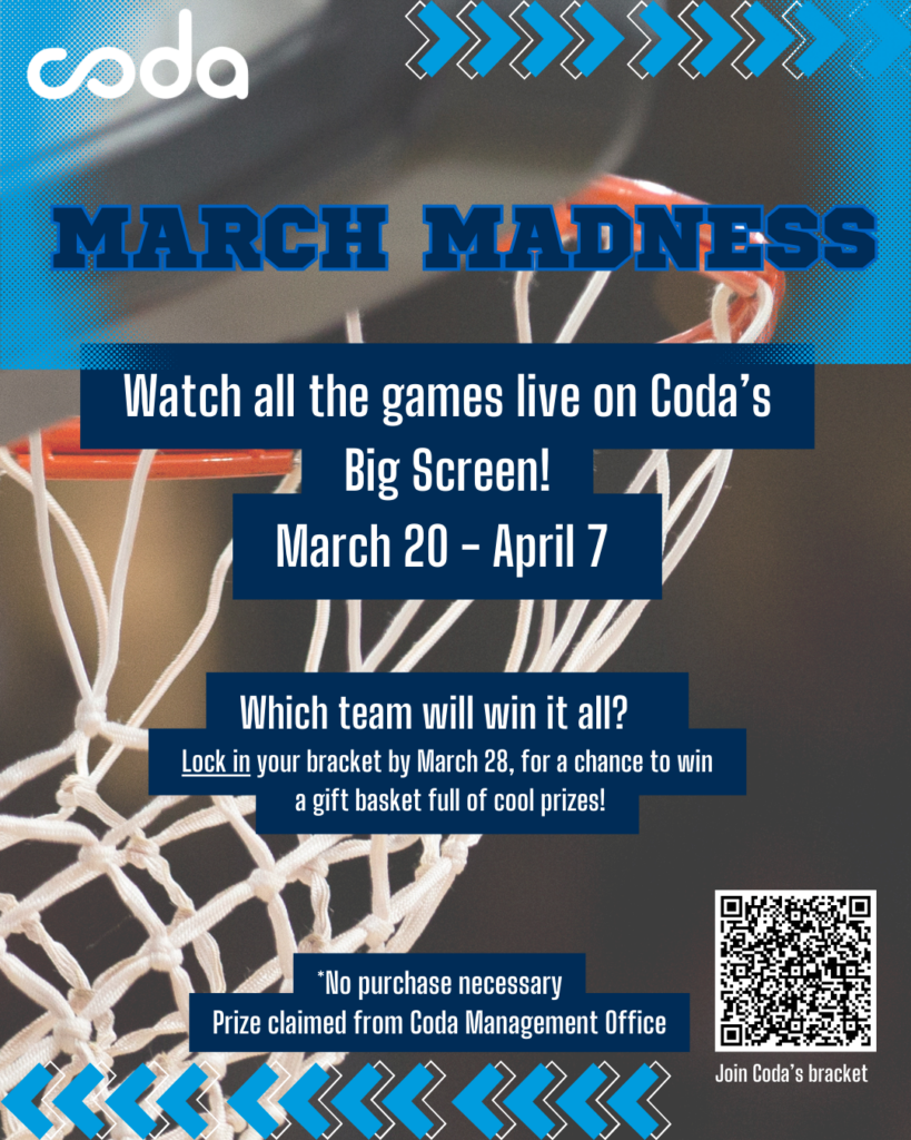 Join the Madness! – March Madness Bracket Contest – CODA Tech Square